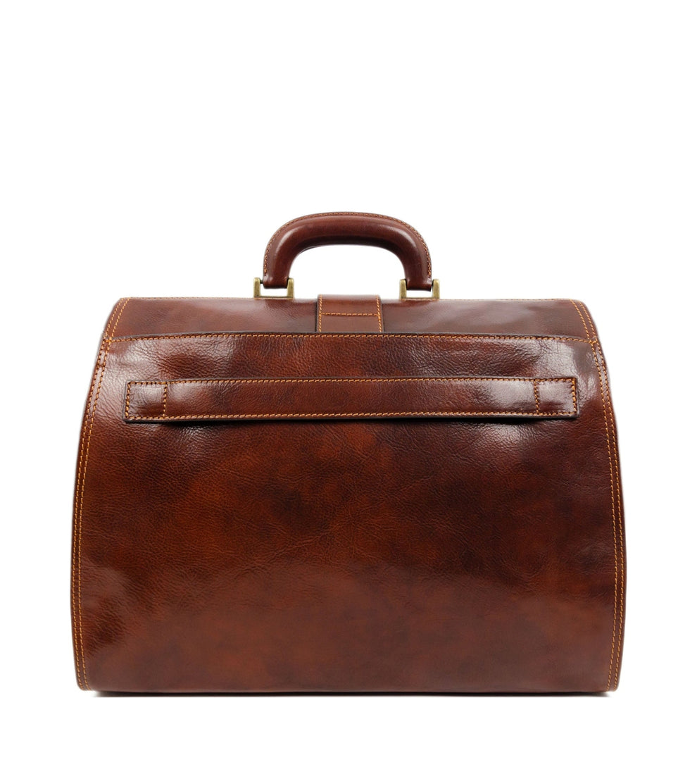 Brown Large Leather Doctor Bag - Mrs Dalloway – timeresistance.com