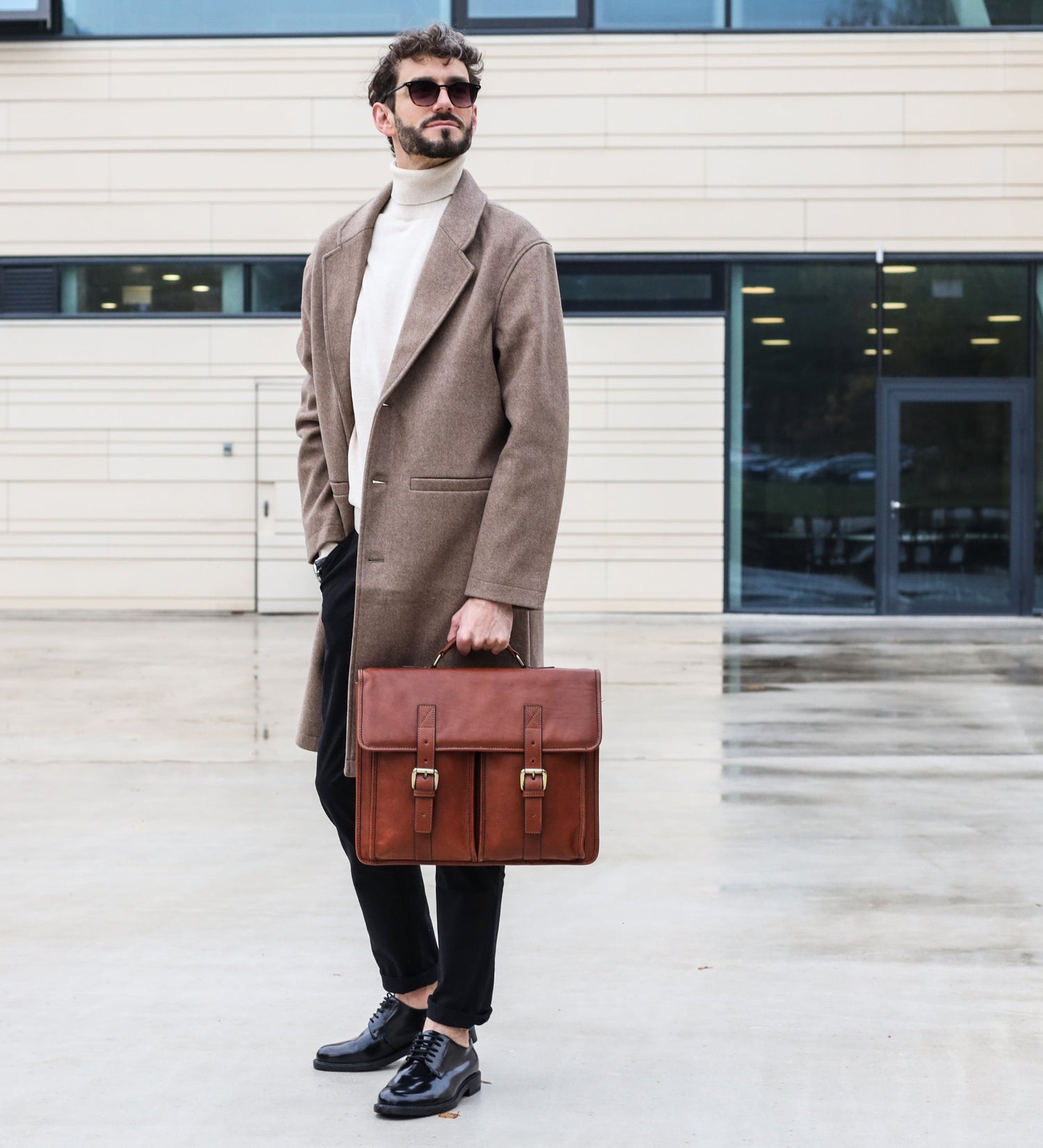 Leather Briefcase Satchel Bag - The Time Machine – timeresistance.com
