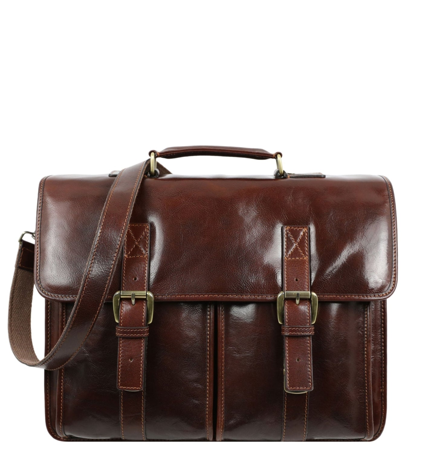 Leather Briefcase Satchel Bag - The Time Machine – timeresistance.com