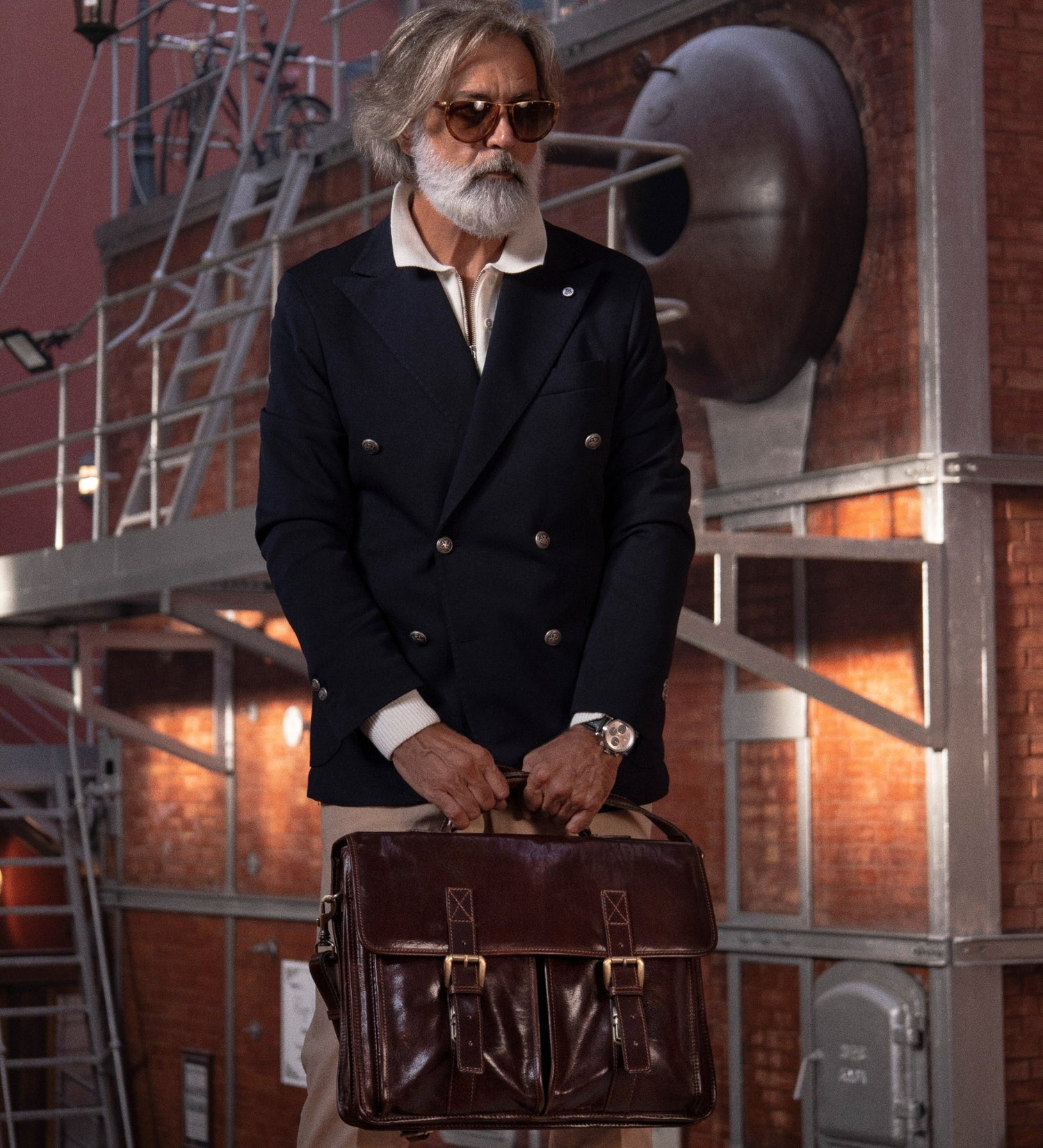 Leather Briefcase Satchel Bag - The Time Machine – timeresistance.com