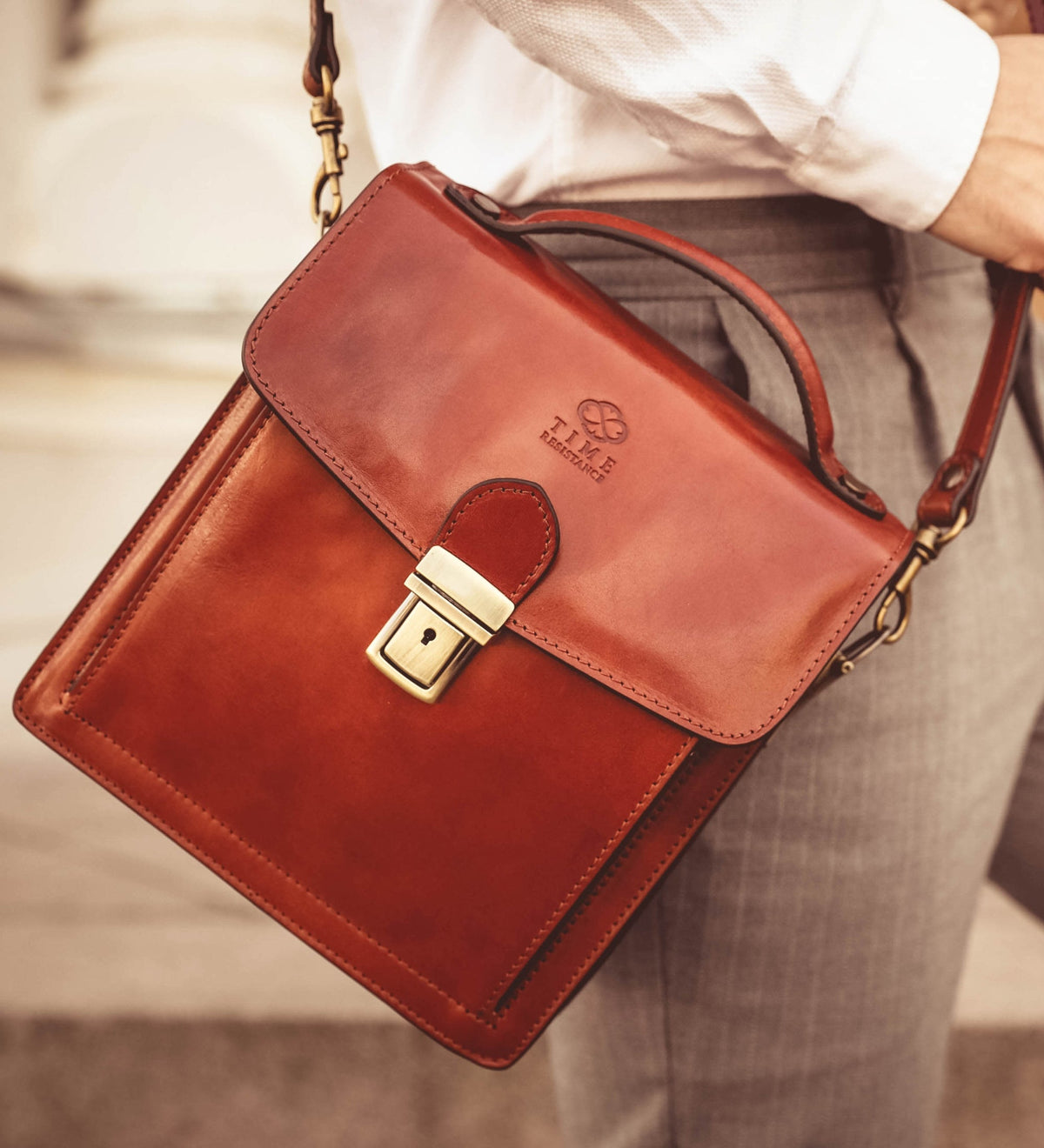 Small Leather Briefcase - Walden – timeresistance.com