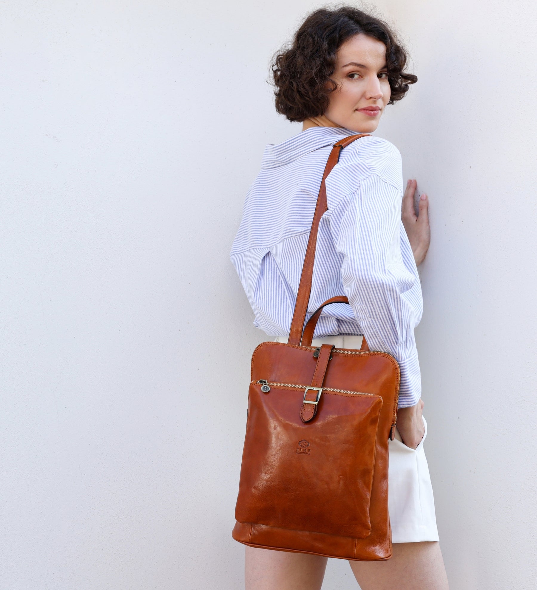 Womens Convertible Leather Backpack Shoulder Bag - Emma ...